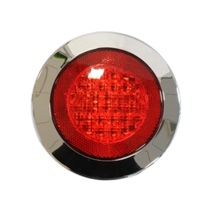 LED-Dimbakljus, Rund, Krom till Lastbil & Släpvagn